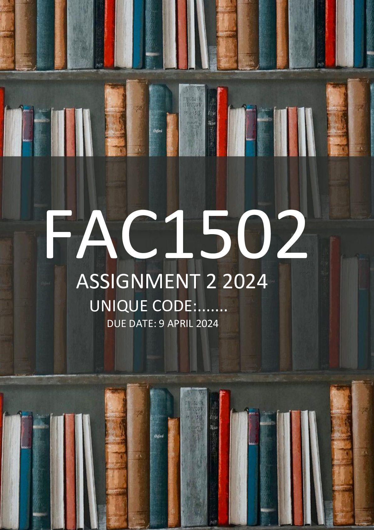 FAC1502 Assignment 2 Due 9 April 2024 - DocMerit FAC1502 Assignment 2 Due 9 April 2024 - DocMerit