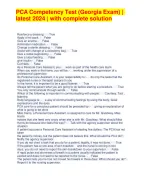 PCA Competency Test (Georgia Exam) | latest 2024 | with complete ...