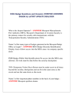 SIDA BADGE QUESTIONS AND ANSWERS (VERIFIED ANSWERS GRADE A) LATEST ...