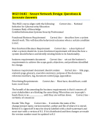 BUNDLE:- WGU D482 EXAMS - SECURE NETWORK DESIGN - DocMerit