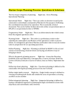 Marine Corps Planning Process: Questions & Solutions - DocMerit