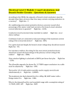 Electrical Level 3 Module 1 Load Calculations And Branch Feeder Circuits – Questions & Answers ...