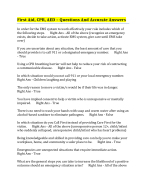 First Aid, CPR, AED – Questions And Accurate Answers - DocMerit