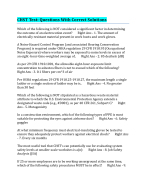 CHST Test: Questions With Correct Solutions - DocMerit