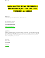 ANCC AGPCNP Practice Exam Questions & Answers - DocMerit