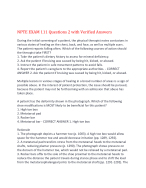 NPTE Exam Exam with 112questions and answers all answers 100%correct ...