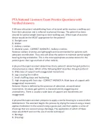 PTA National Licensure Exam Practice Questions with Verified Answers ...
