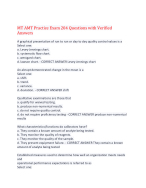 MT AMT Practice Exam 204 Questions with Verified Answers,100% CORRECT ...