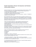 Florida Jurisprudence Practice Test Questions And Solutions 2024 ...