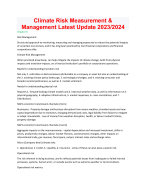 Climate Risk Measurement & Management Latest Update 2023/2024 - DocMerit