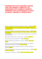 WASHINGTON STATE DRIVERS LICENSE TEST 2024 NEWEST COMPLETE 100 ...