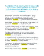 NASM CES FINAL EXAM ACTUAL EXAM 2024 QUESTIONS AND CORRECT DETAILED ...