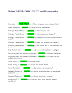 Robert Hall SHADOW HEALTH mobility - DocMerit