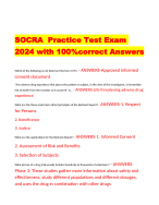 SOCRA Practice Test Exam 2024 with 100%correct Answers 2024 - DocMerit