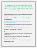 CP FINAL EXAM QUESTIONS & ANSWERS 2024/2025 - DocMerit