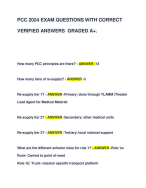 PCC 2024-2025 EXAM REVIEW WITH COMPLETE SOLUTIONS updated questions and ...