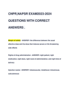 CNPR,NAPSR EXAM2023-2024 QUESTIONS WITH CORRECT ANSWERS 2024 -2025 ...