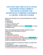 ATLS TEST 2024- 2025 ACTUAL EXAM QUESTIONS WITH CORRECT DETAILED ...