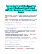 New Version Airport SIDA Badge Test/ Airport SIDA Badge Exam Updated ...