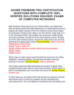ADOBE PREMIERE PRO CERTIFICATION QUESTIONS WITH COMPLETE 100% VERIFIED ...