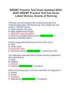 NREMT Practice Test Exam Updated ACTUAL EXAM-NREMT Practice Test free ...