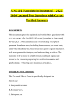 AINS 102 (Associate in Insurance) – 2025-2026 Updated Test Questions ...