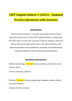 CSET English Subtest 1 (2025) – Updated Practice Questions with Answers ...