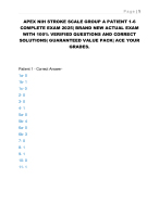 APEX NIH STROKE SCALE GROUP A PATIENT 1-6 COMPLETE EXAM 2025| BRAND NEW ...