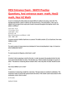 HESI A2 ENTRANCE WITH ALL VERSIONS COMPLETE EXAM 2024 GRAMMAR, MATHS ...