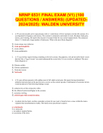 NRNP 6531 Final Exam (V1)(100 Questions / Answers)(Updated-2023/2024 ...