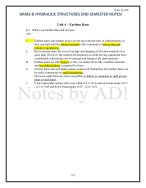 Dams and Hydraulic Structure Unit 3rd Notes for End Semester ...