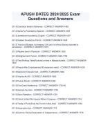 APUSH DATES 2024/2025 Exam Questions and Answer - DocMerit