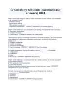 CPCM study set Exam (questions and answers) 2024 - DocMerit