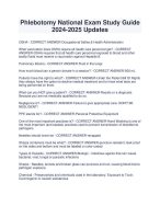 Phlebotomy National Exam Study Guide 2024-2025 Updates - DocMerit