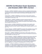 SOCRA Certification Exam Questions and Answers 2024 100% Correct - DocMerit