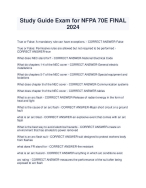 Study Guide Exam for NFPA 70E FINAL 2024 - DocMerit