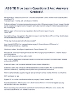 ABSITE True Learn Questions 2 And Answers Graded A - DocMerit