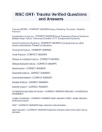 MSC ORT- Trauma Verified Questions and Answers - DocMerit