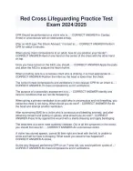 Red Cross Lifeguarding Practice Test Exam 2024/2025 - DocMerit