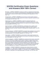 SOCRA Certification Exam Questions and Answers 2024 100% Correct - DocMerit