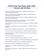 STSC Final Test Exam 2024 100% Correct and Verified - DocMerit