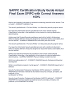 SAPPC Certification Study Guide Actual Final Exam SPIPC with Correct Answers 100% - DocMerit
