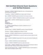 ISA Certified Arborist Exam Questions and Verified Answers - DocMerit