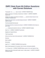 ENPC State Exam 6th Edition Questions with Correct Solutions - DocMerit