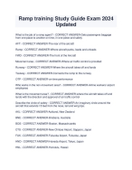 Ramp training Study Guide Exam 2024 Updated - DocMerit