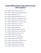 DUBAI RERA BROKER EXAM LATEST 2024 (A NEW UPDATED VERSION) ACTUAL ...
