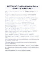 NOCTI CAD Final Certification Exam Questions and Answers - DocMerit