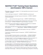 NAVFAC P-307 Training Exam Questions and Answers 100% Correct - DocMerit