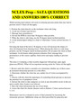 NCLEX Prep – SATA QUESTIONS AND ANSWERS 100% CORRECT - DocMerit