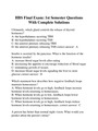 HBS Final Exam: 1st Semester Questions With Complete Solutions - DocMerit